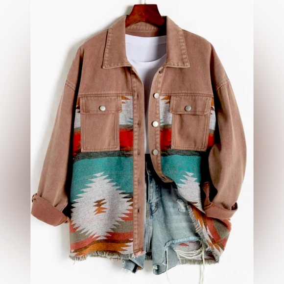 Jackets & Coats | Southwest Denim Jacket | Poshmark